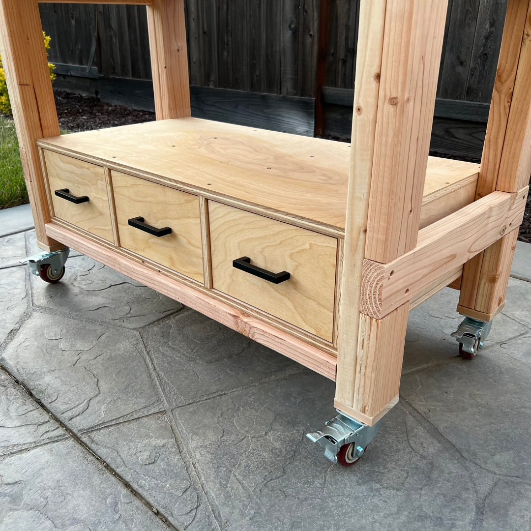 Simple Mobile Workbench Plans - Written AND Video – Thomas Custom Woodworks